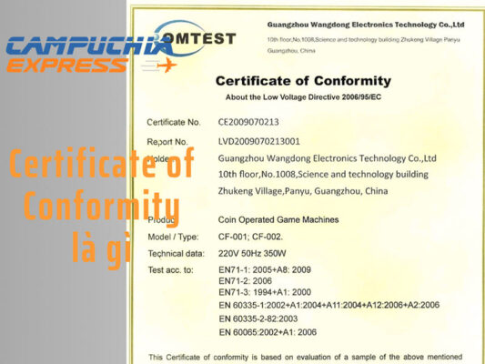 Certificate of Conformity là gì? Phân biệt giữa CoC và CQ
